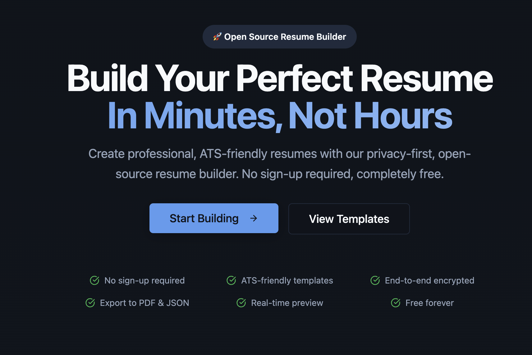 BuildMyResume - Open Source, AI-Powered Resume Builder | ATS-Friendly ...